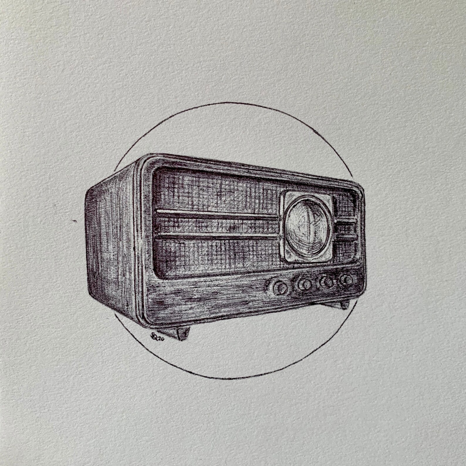 Sound Waves, Original Art, Black and White Pen and Ink Drawing ...