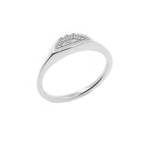 Moon Signet Ring - Silver, Moon Ring, Celestial Ring, Silver Moon Ring ...