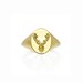 Reindeer Signet Ring Solid Gold Reindeer Ring Gold Signet Ring Pinky ...