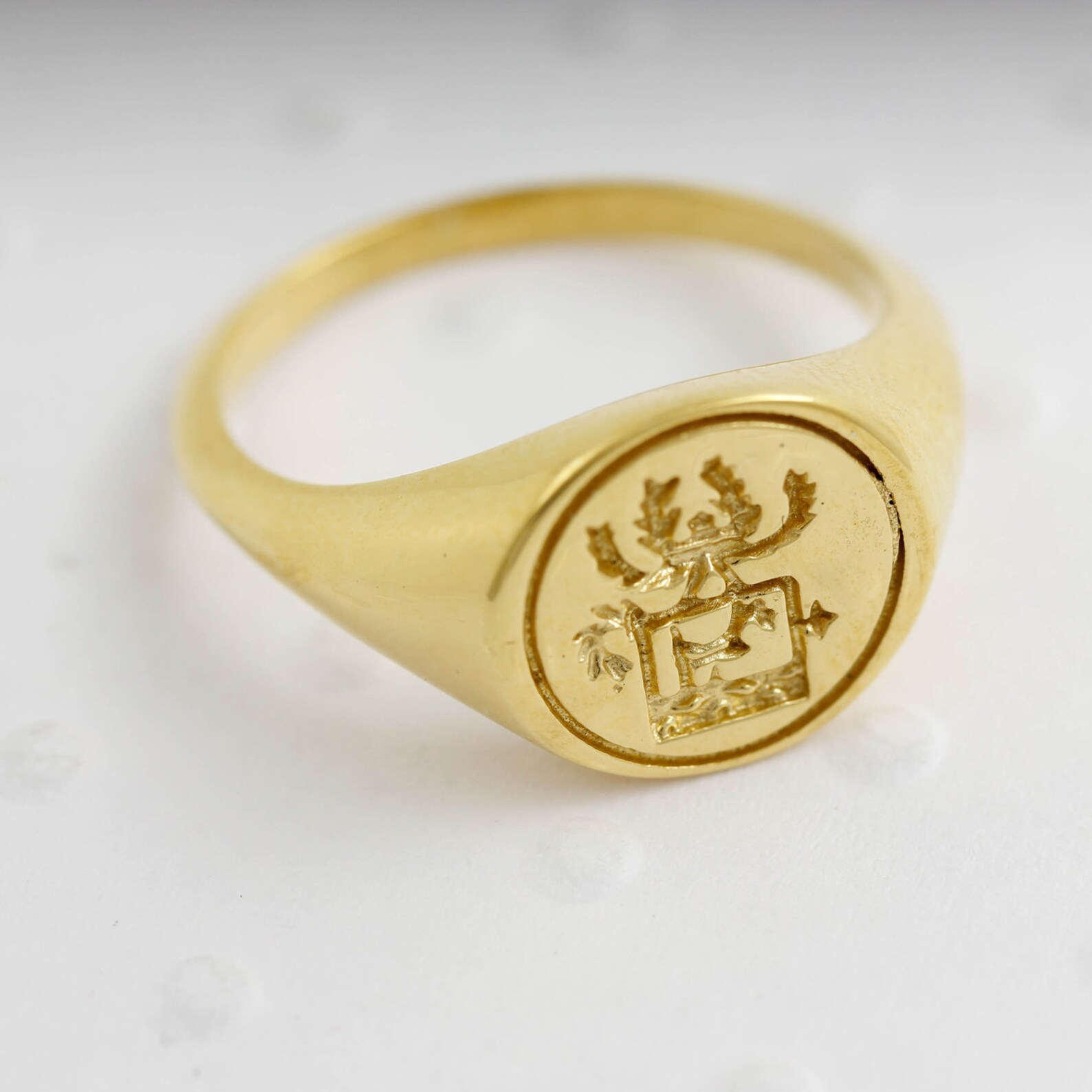 Sami Reindeer Signet Ring Gold Vermeil, Gold Signet Ring, Gold Pinky ...