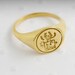Sami Reindeer Signet Ring Gold Vermeil, Gold Signet Ring, Gold Pinky ...