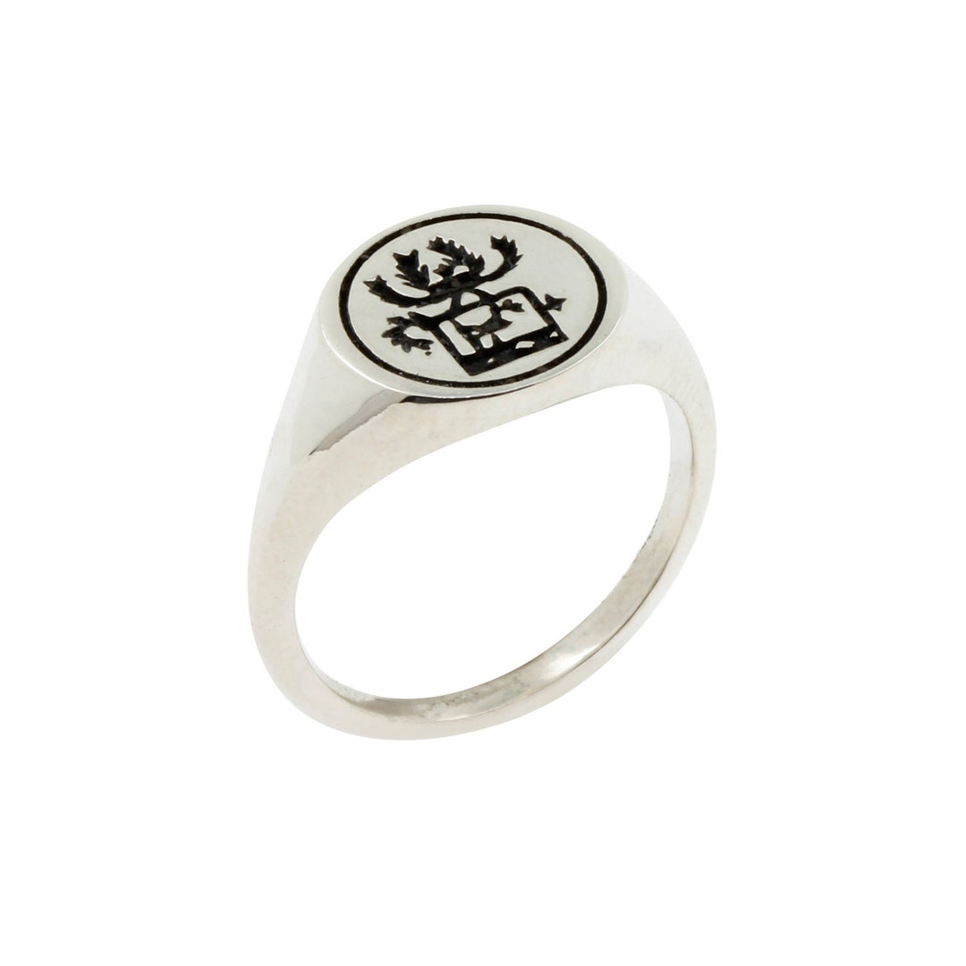 Reindeer Signet Ring – Deer Ring, Silver, Silver Signet Ring, Reindeer ...