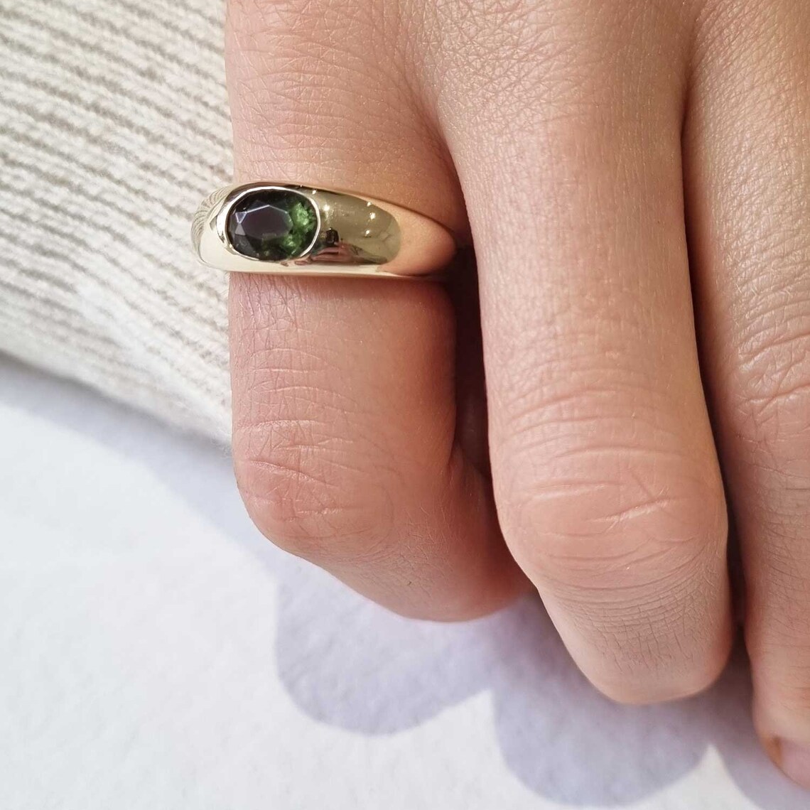 Meteorite Bombe Ring - Silver/gold, Gold Signet Ring, Gold Pinky Ring ...