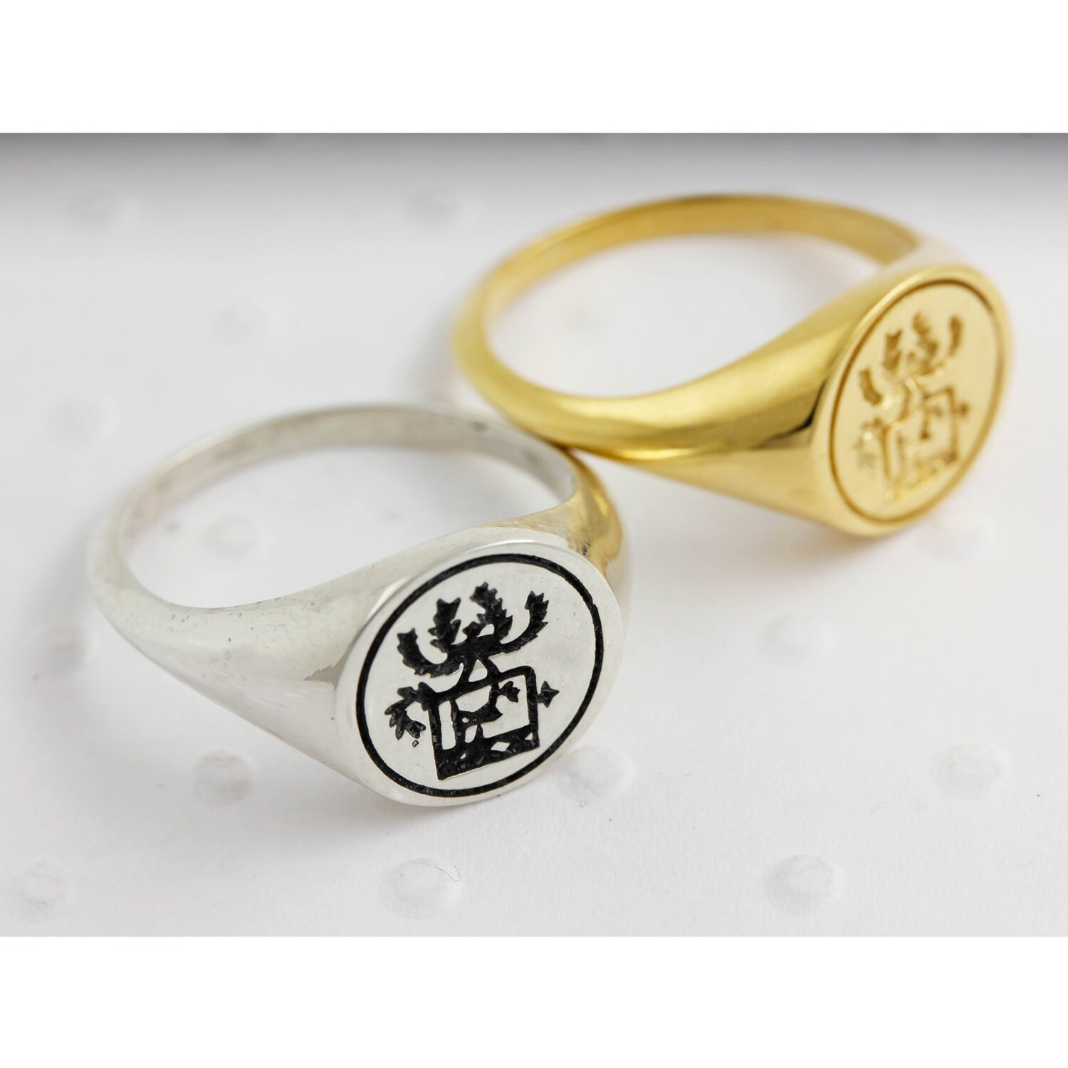 Sami Reindeer Signet Ring Gold Vermeil, Gold Signet Ring, Gold Pinky ...