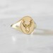 Reindeer Signet Ring Solid Gold Reindeer Ring Gold Signet Ring Pinky ...