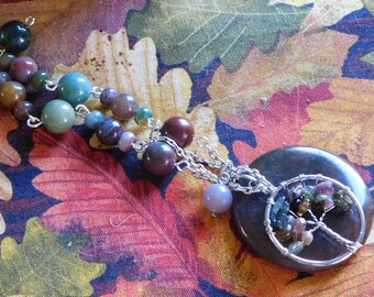 Blue Tree of Life Pendant - Etsy