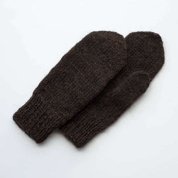 Brown Mittens - Etsy