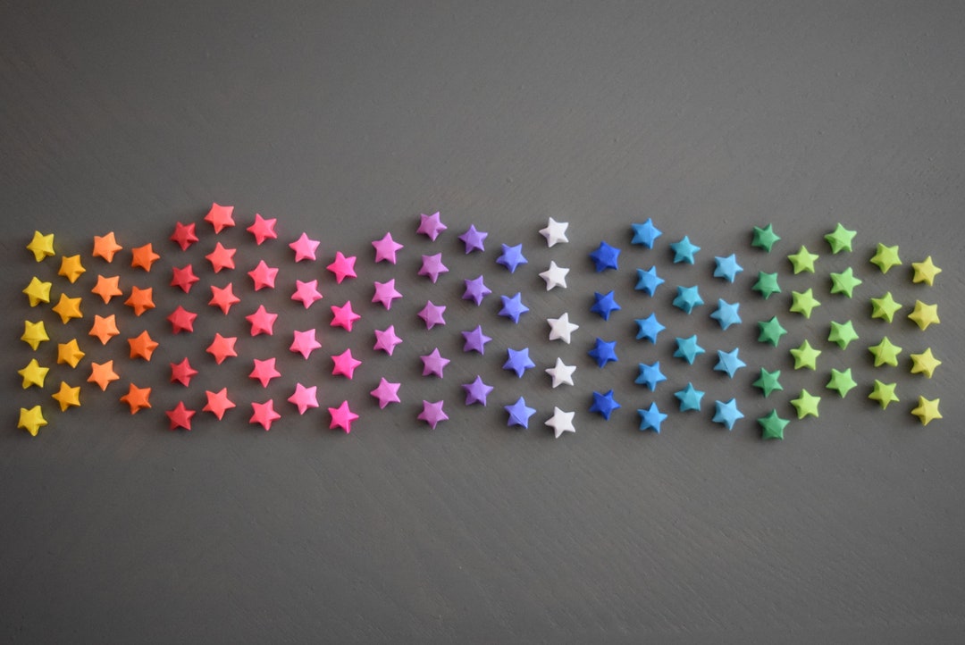 100 Origami Lucky Stars - Ombre Rainbow - Etsy