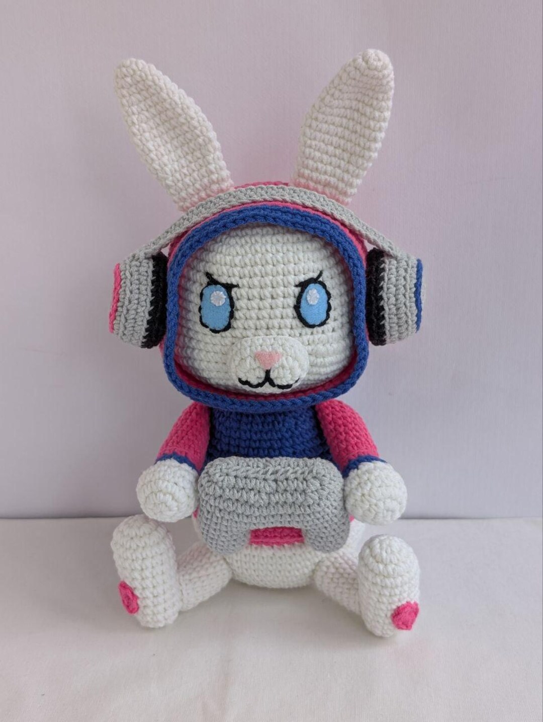 Handmade Crochet Gamer Bunny Plush Toy - Etsy