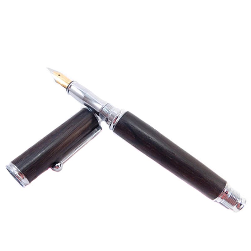 Personalized Wooden Fountain Pen in Irish Bog Oak. Comes With a Wooden ...