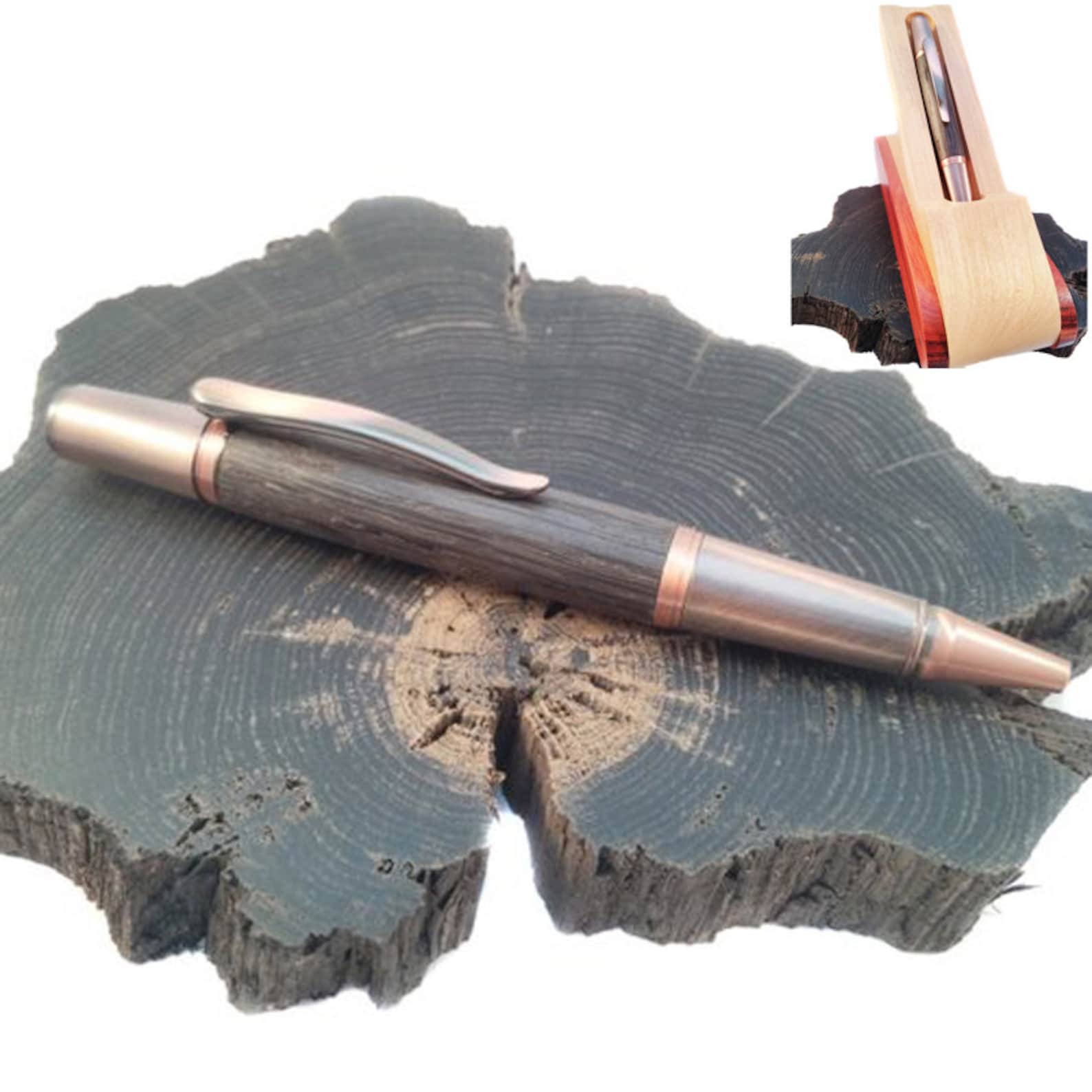 Copper Pen 7th Anniversary Gift Ballpoint Pen Wooden Pen - Etsy