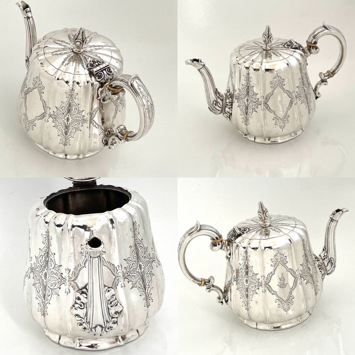 Victorian Silver Two-piece Tea Set London 1877 by Walter & John Barnard ...