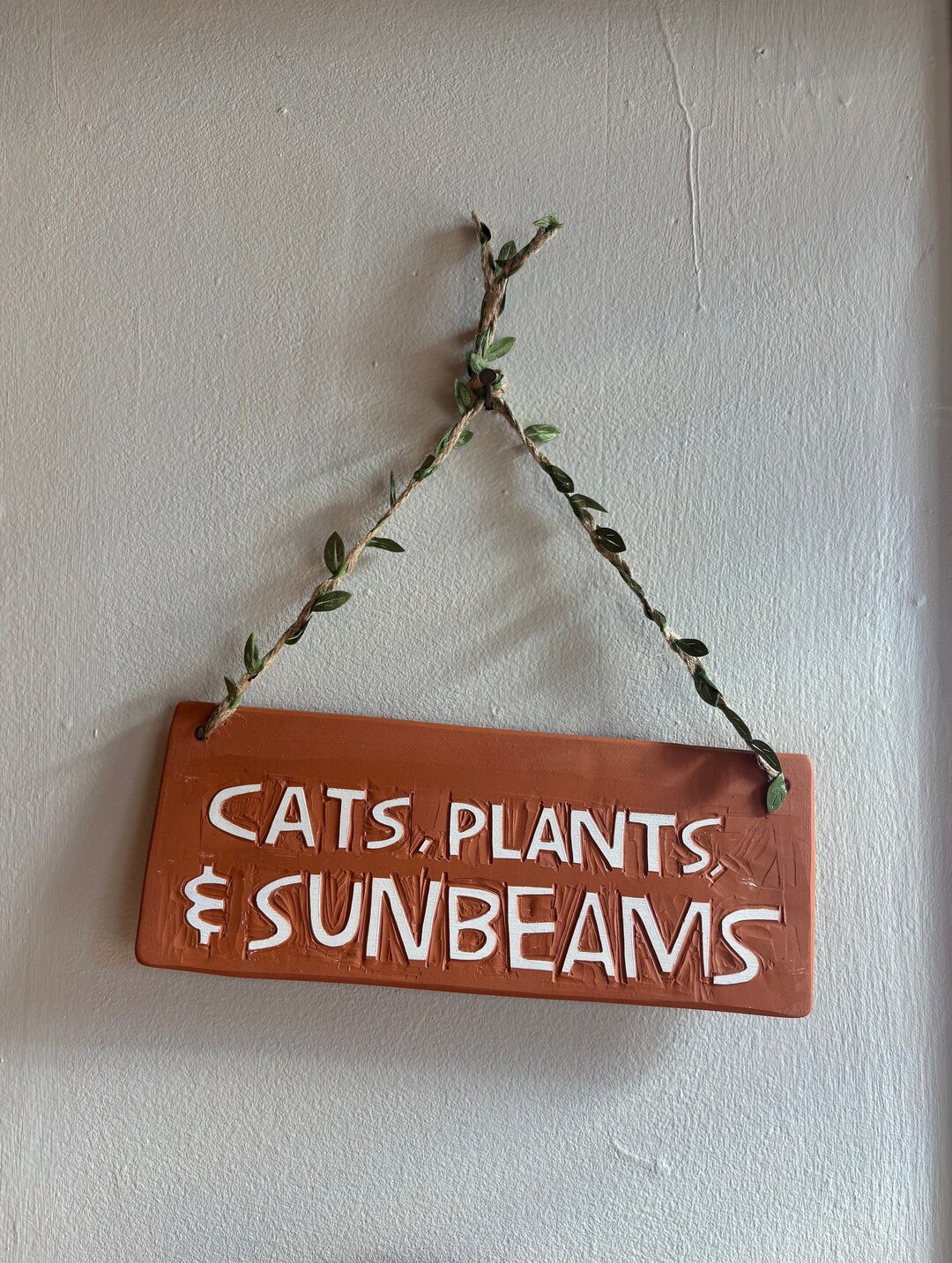 Cats, Plants, and Sunbeams Decorative Wall Tile - Etsy