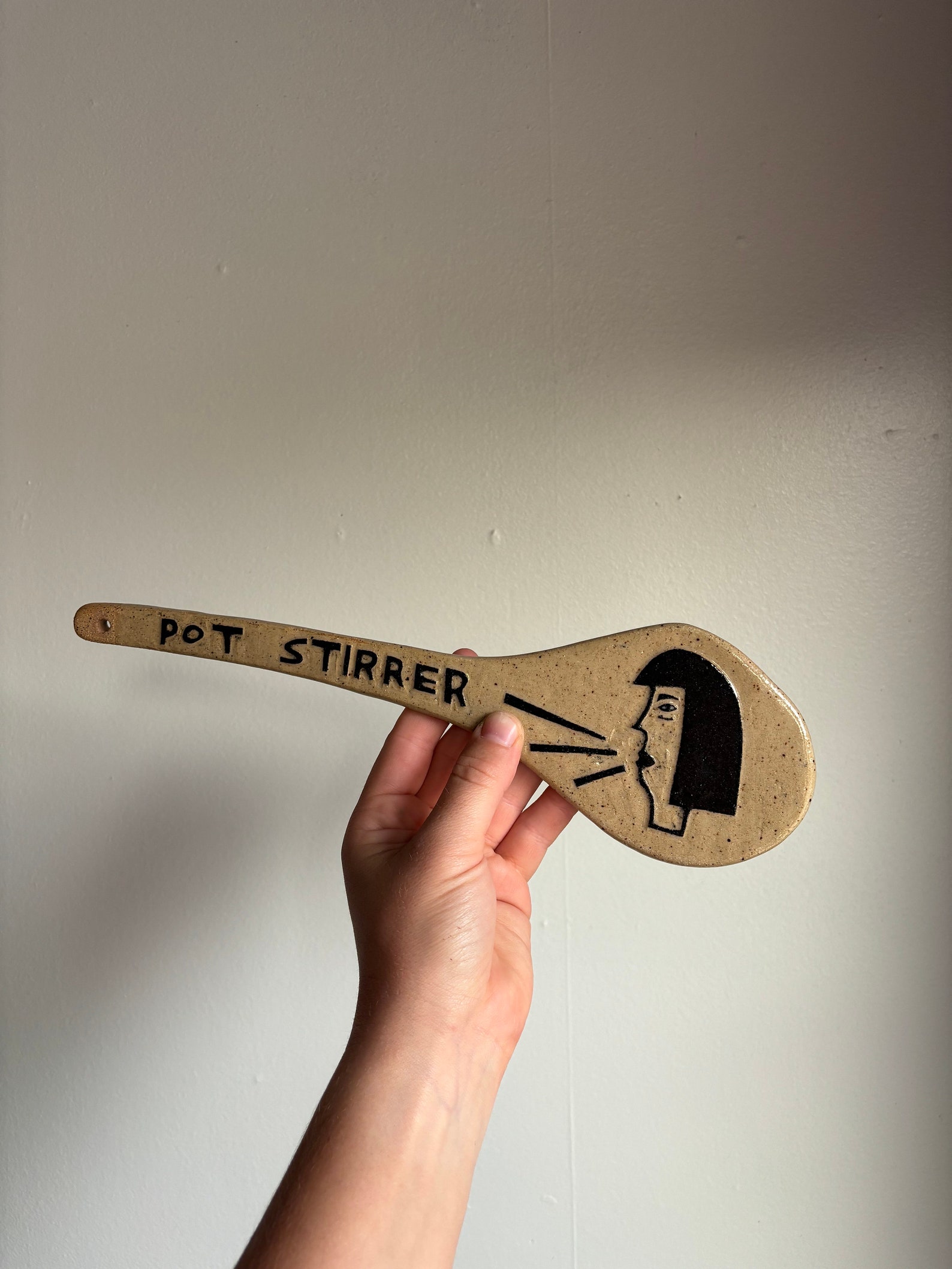 Pot Stirrer With Black Hair - Etsy