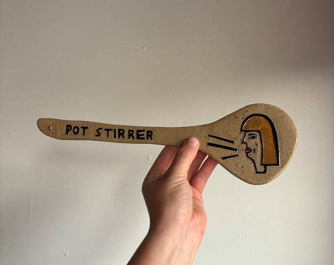 Pot Stirrer With Blonde Hair - Etsy