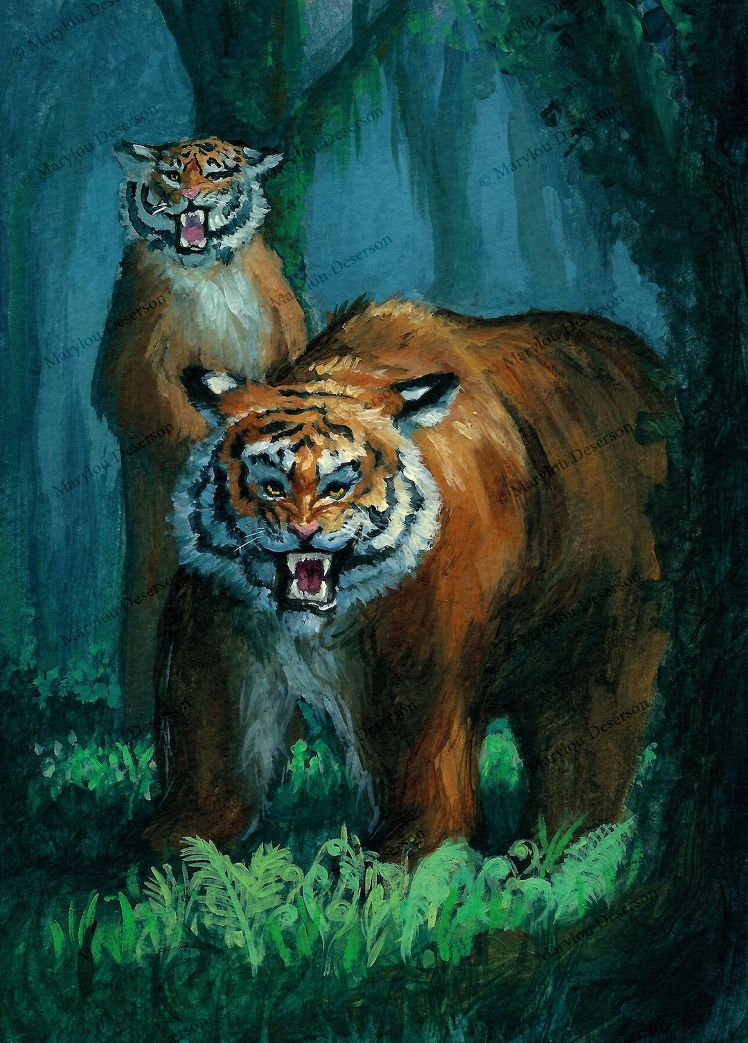 Digital Print Hybrid Creature Tiger Bear Wizard of Oz Kalidahs Art ...