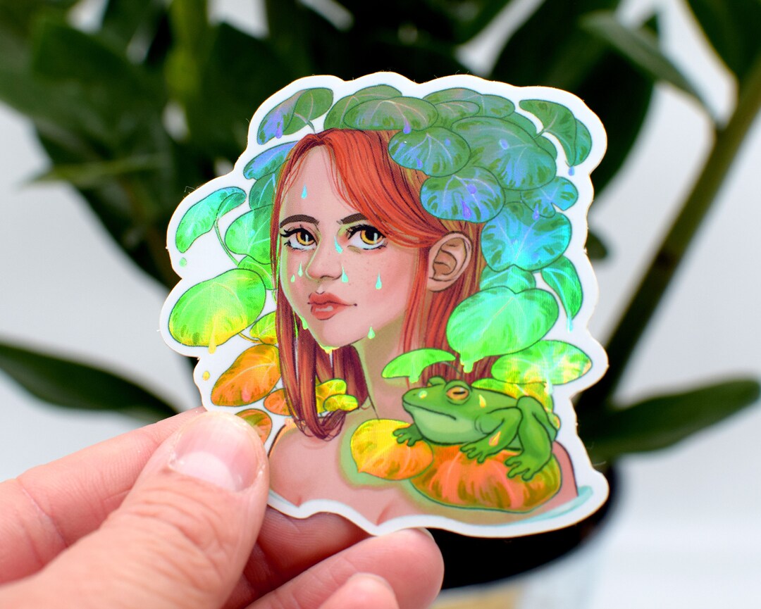 Holographic Vinyl Sticker Ophelia Water Lilies - Lilypad DTIYS - Etsy