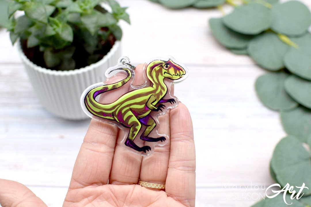Allosaurus Keychain, Cute Dinosaur, Chibi Dino, Jurassic, Paleontology ...