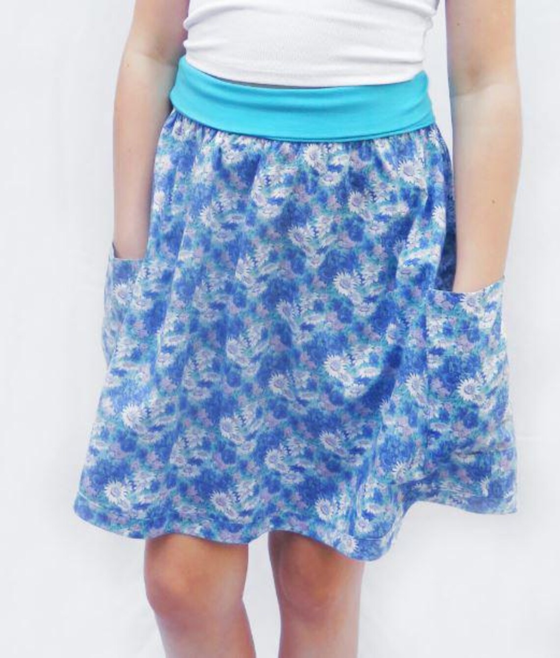 Girls Panel Skirt Sewing Pattern, Yoga Waistband, Sensory Friendly (PDF ...