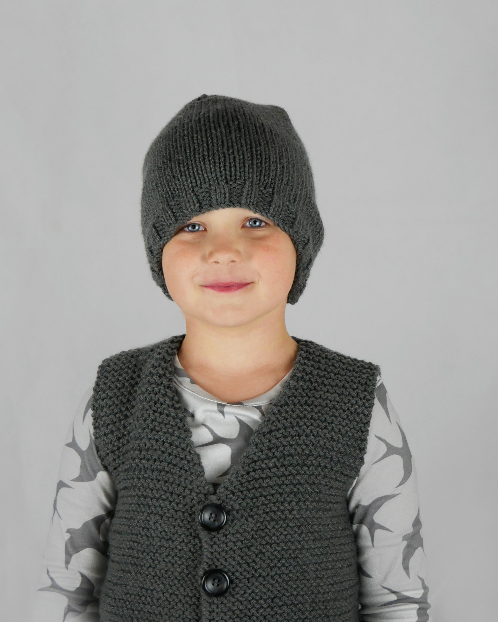 Beanie Knitting Pattern, Kids Hat Pattern, Knitting Pattern PDF, Kids ...