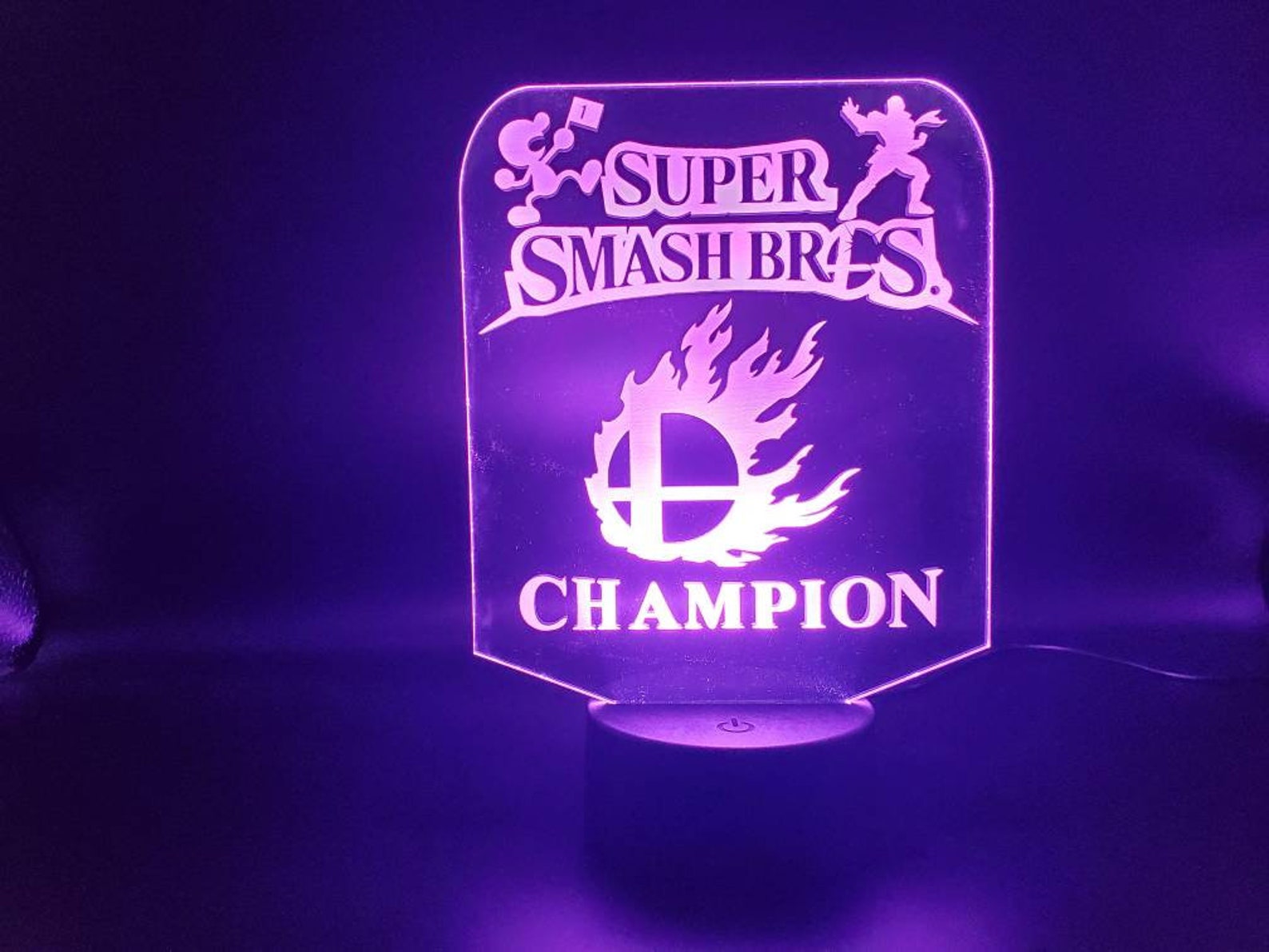Super Smash Brothers Trophy Award Smash Bros Trophy Smash - Etsy