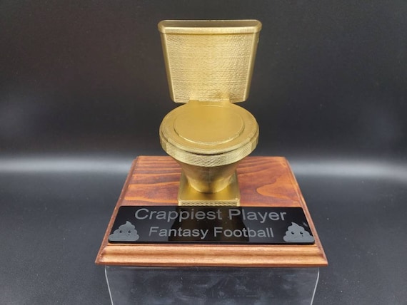 Fantasy Football Crappiest Player Trophy Loser Award Worst | Etsy