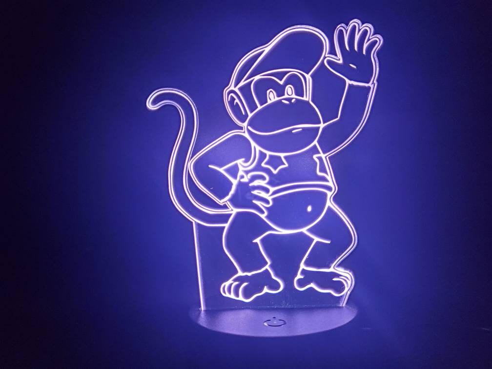 Smash Bros Diddy Kong Gameroom LED Lamp - Etsy
