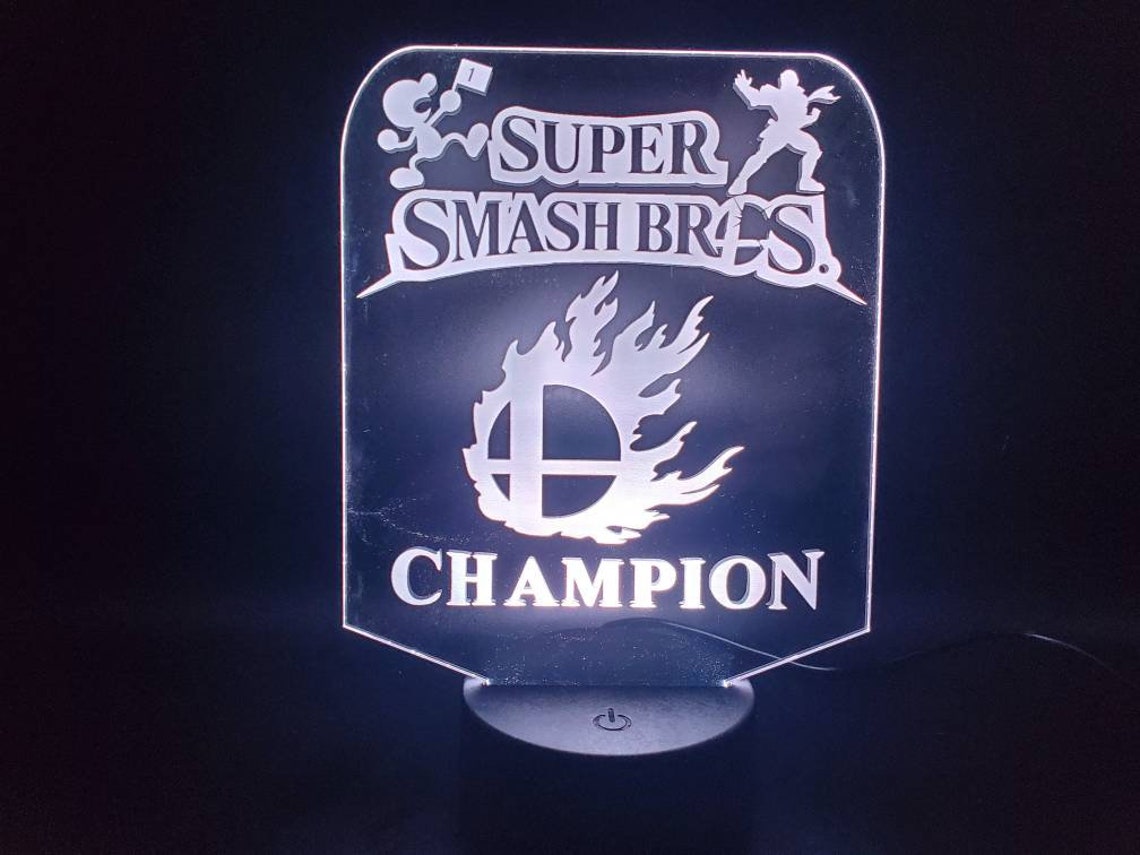Super Smash Brothers Trophy Award Smash Bros Trophy Smash | Etsy