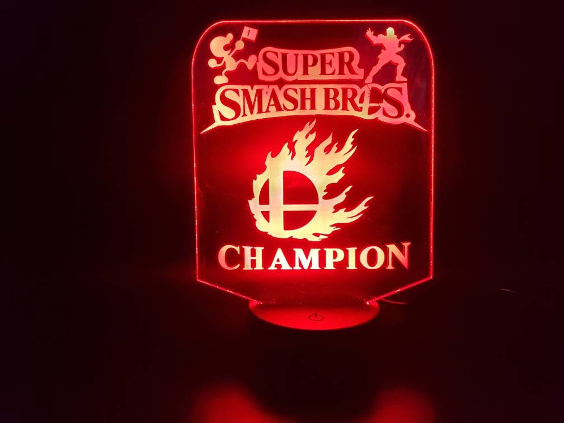 Super Smash Brothers Trophy Award Smash Bros Trophy Smash | Etsy