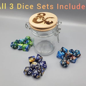 Dungeons and Dragons Dice Jar | Dice Box | Dice Set | DND - Etsy