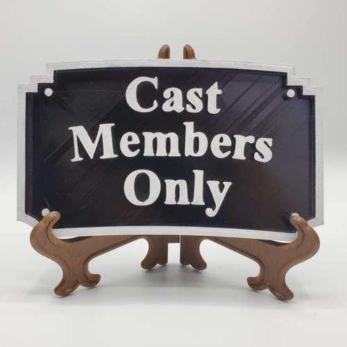 MGM Themed Cast Members Only Plaque / Sign Dual Black / - Etsy