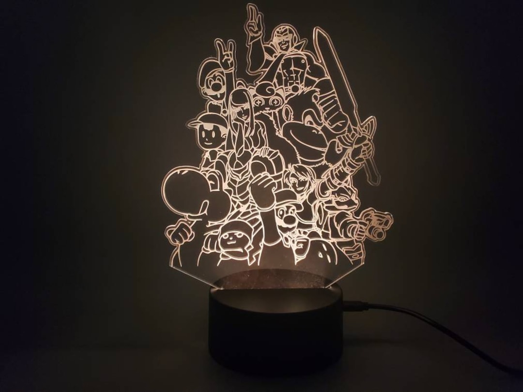 Nintendo Smash Bros Characters LED Light Gift - Etsy