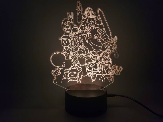 Nintendo Smash Bros Characters LED Light Gift | Etsy
