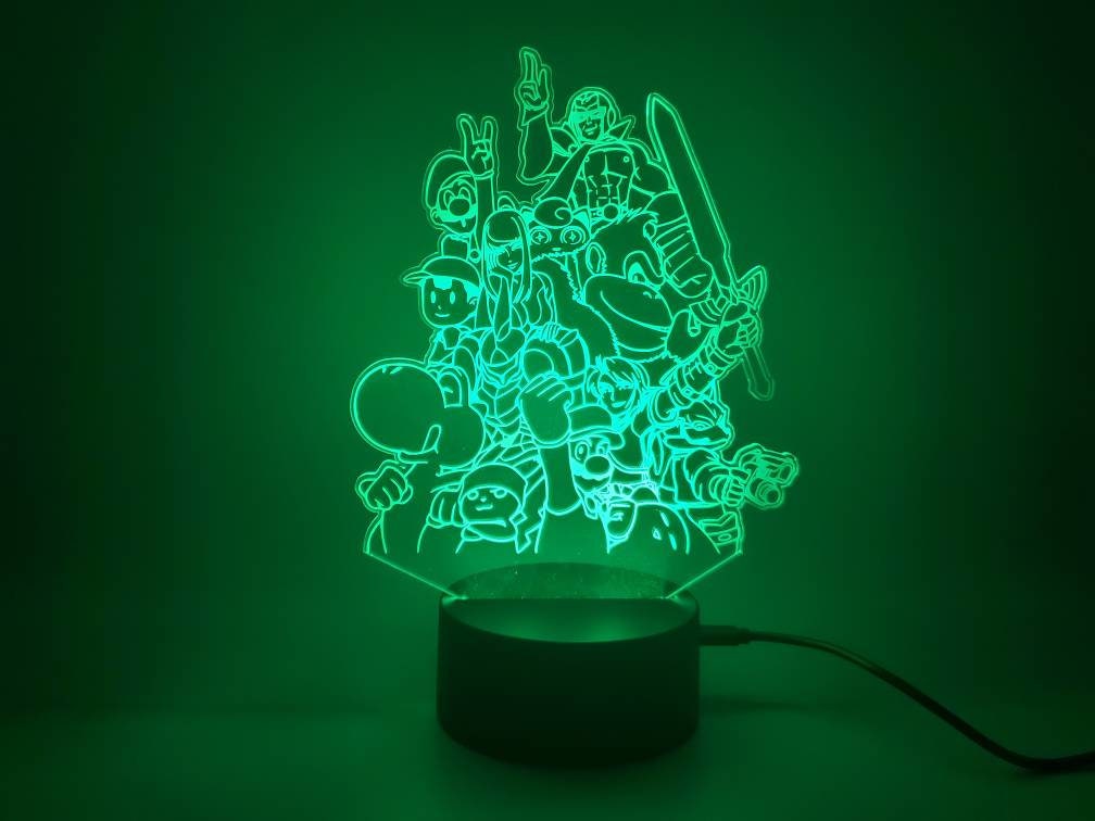 Nintendo Smash Bros Characters LED Light Gift - Etsy