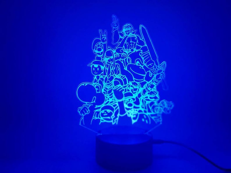 Nintendo Smash Bros Characters LED Light Gift | Etsy