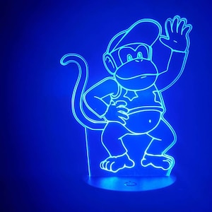 Smash Bros Diddy Kong Gameroom LED Lamp - Etsy