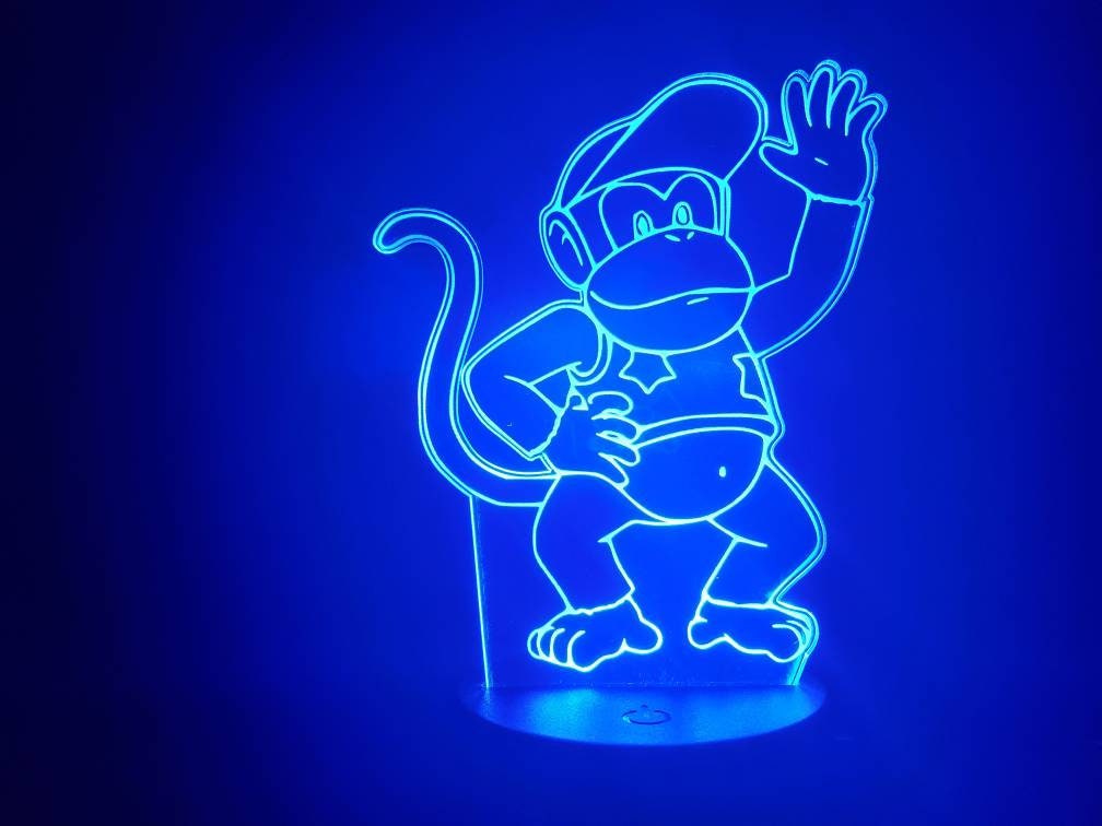 Smash Bros Diddy Kong Gameroom LED Lamp - Etsy