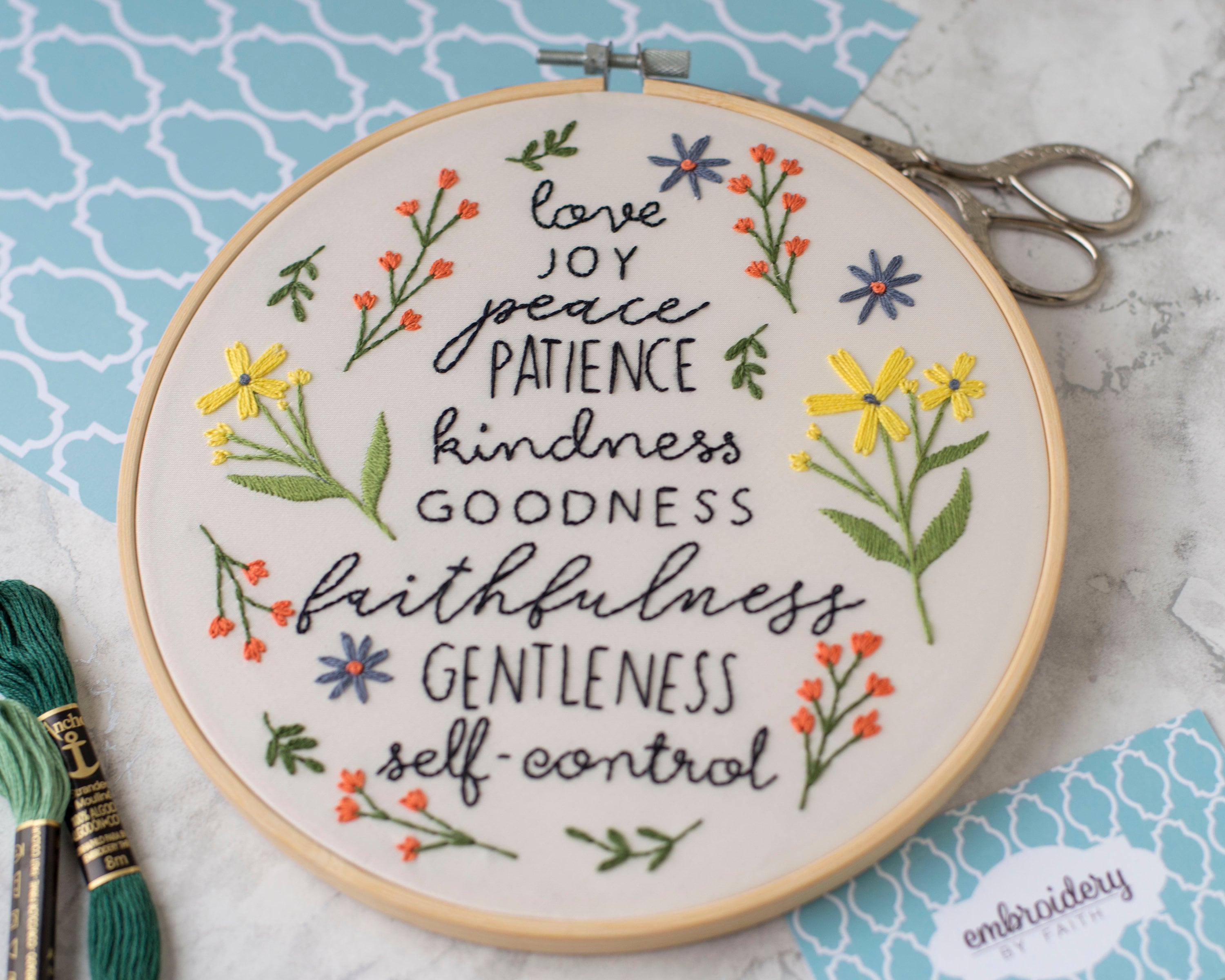 Christian Embroidery Pattern PDF Instant Download Fruits of - Etsy