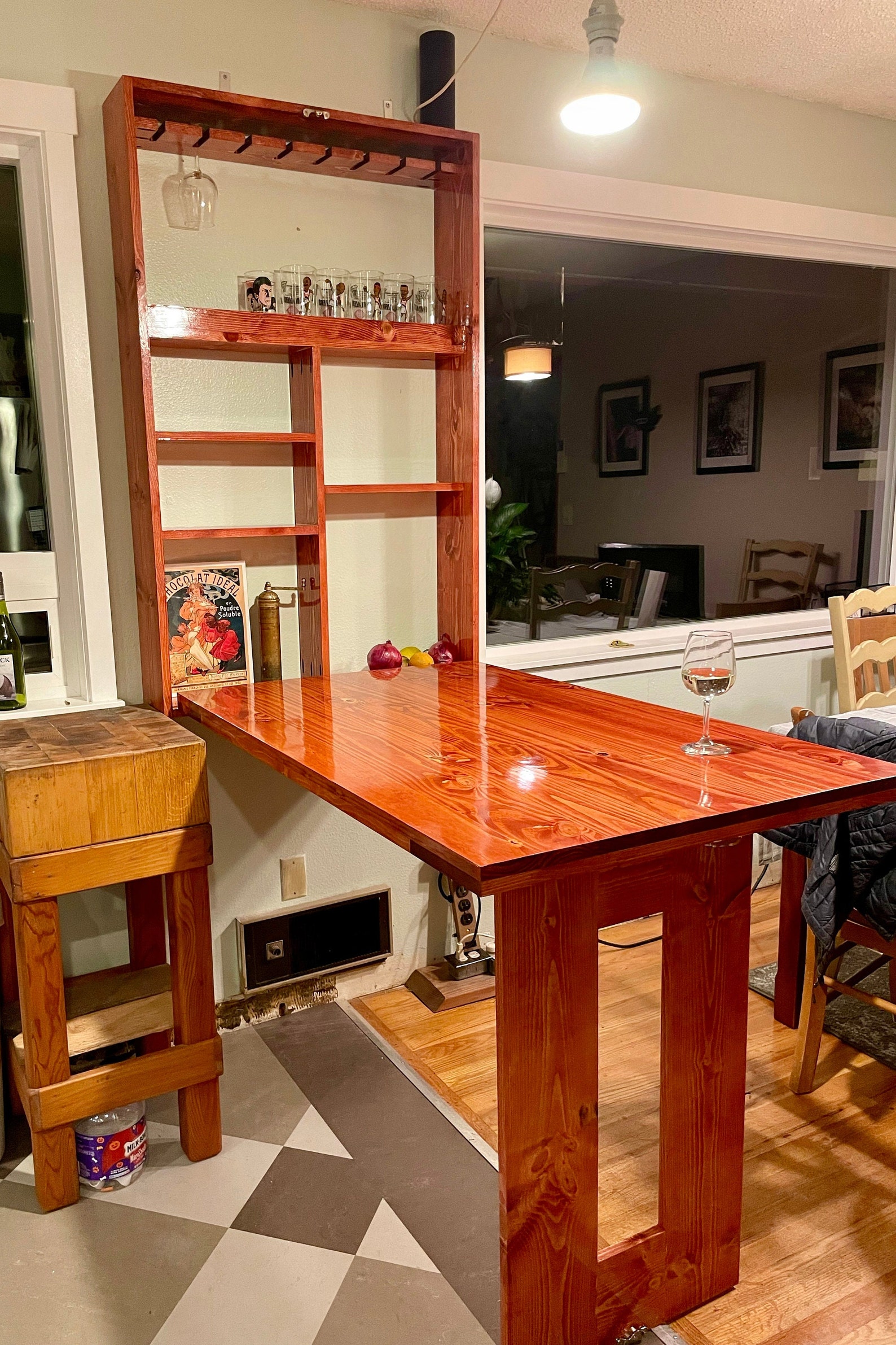 DELUXE (version 1) Murphy Bar, Wall Mount Bar, Hanging Bar, Liquor ...