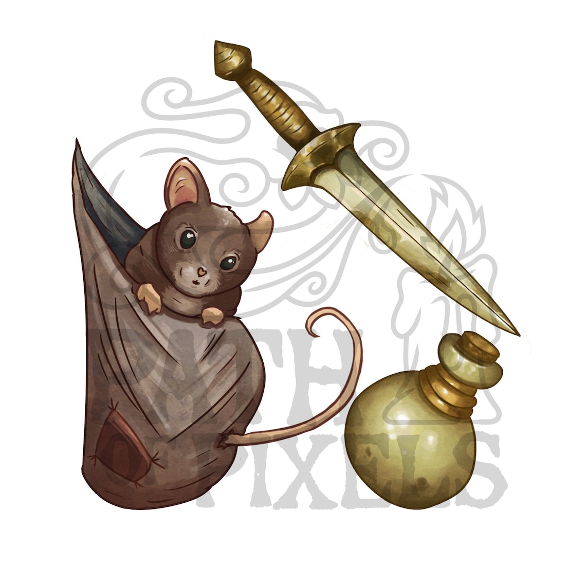 Rogue Dnd Items Clipart, Dungeons and Dragons Inspired Rogue Inventory ...