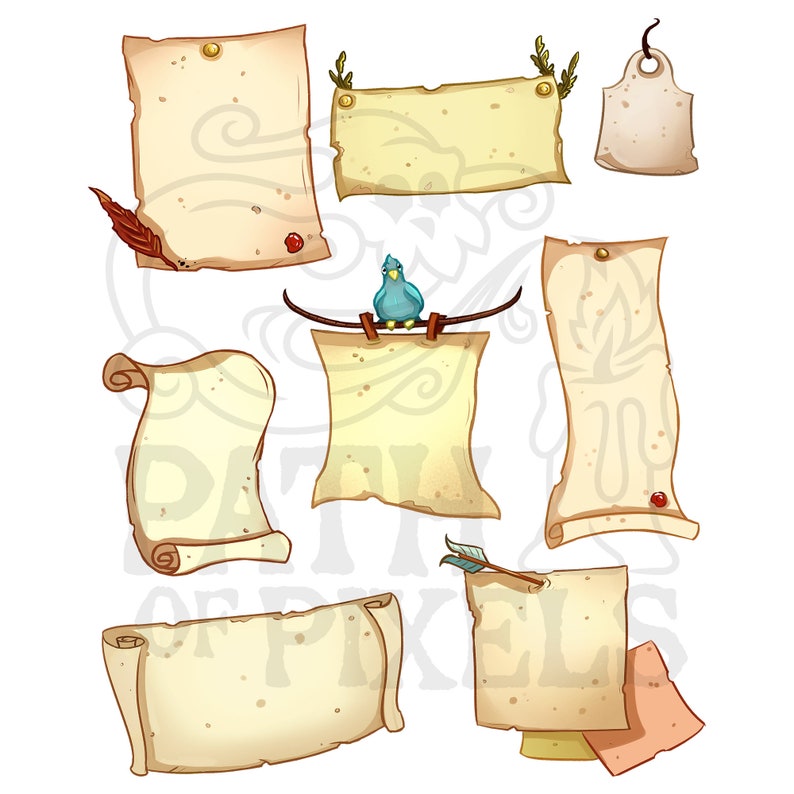 Vintage Paper Notes, Printable Sticky Notes, Scrapbooking Paper Notes ...