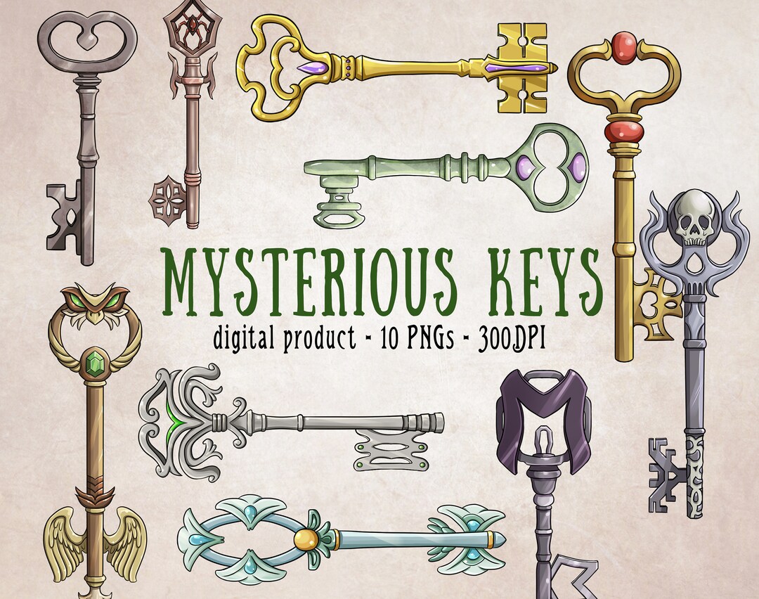 Magic Keys, Keys Clipart, Keys PNG, Key Drawing, Fantasy Keys, Keys ...