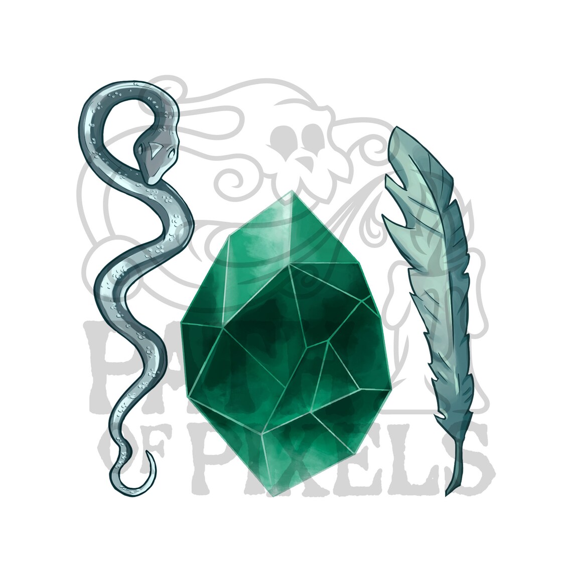 Black Magic School Clipart, Dark Magic Digital Scrapbooking Set, Dark ...