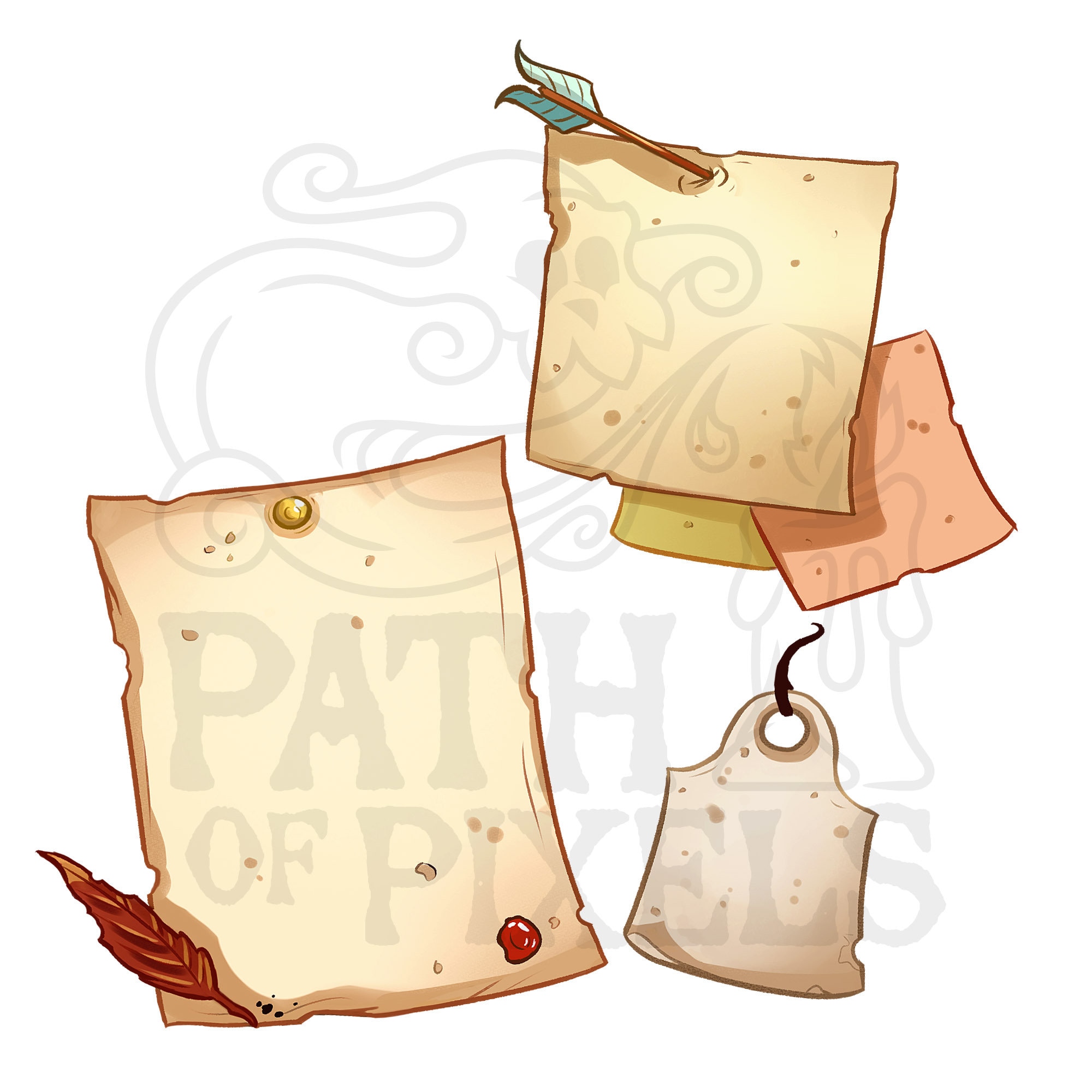 Vintage Paper Notes, Printable Sticky Notes, Scrapbooking Paper Notes ...