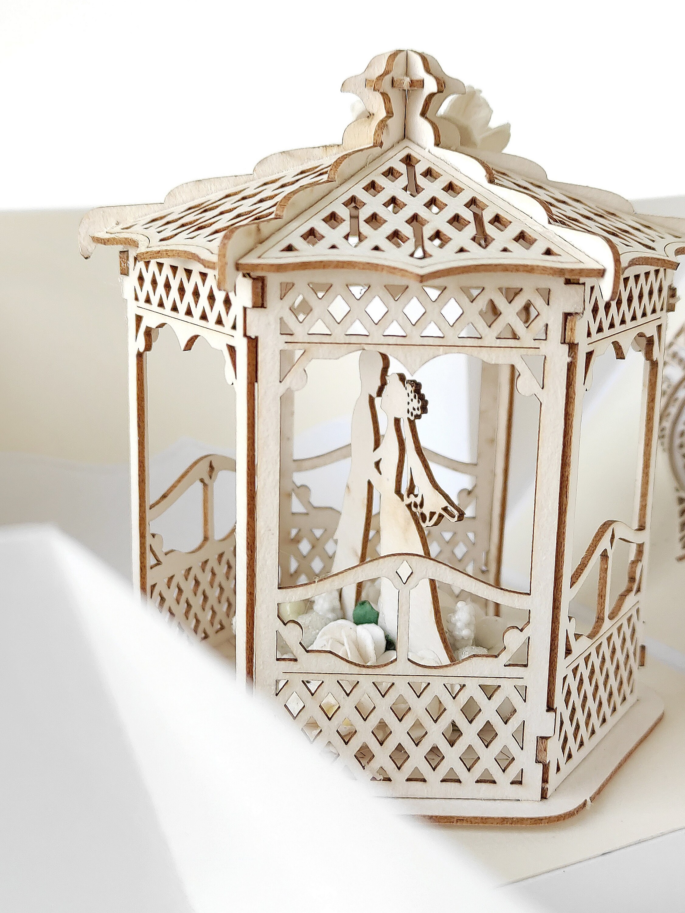 Explosion Box With Wooden Rotunda Couple Celebration Gift Box ...