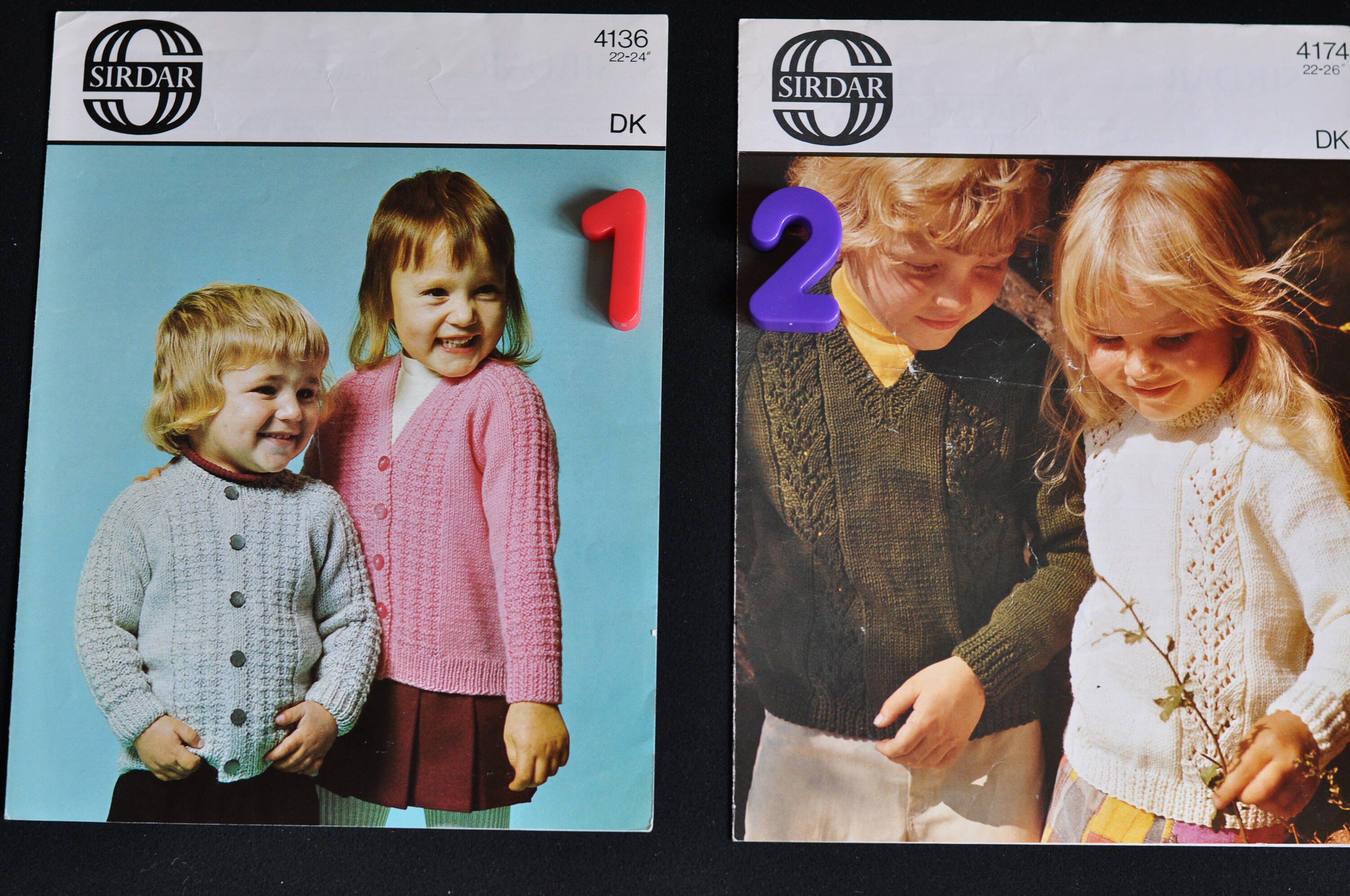 VINTAGE - Original SIRDAR Knitting Crochet Pattern - 4136, 4174, 4207 ...