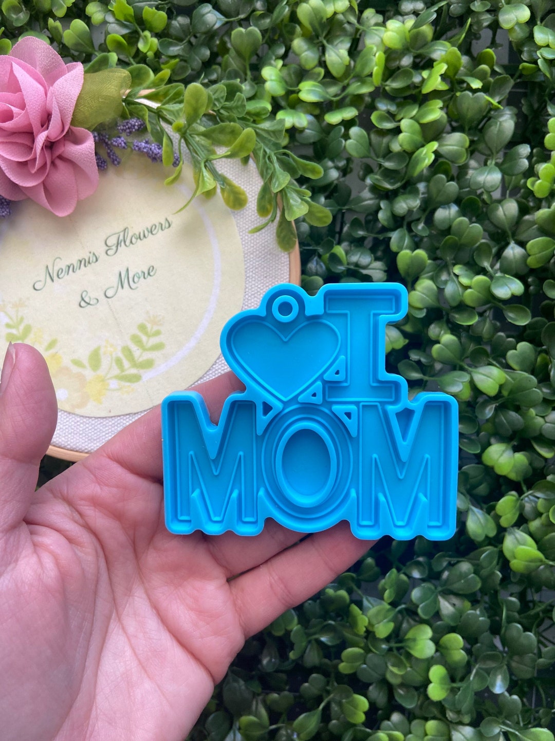 I Love Mom Silicone Mold, Keychain Molds, DIY Projects, - Etsy