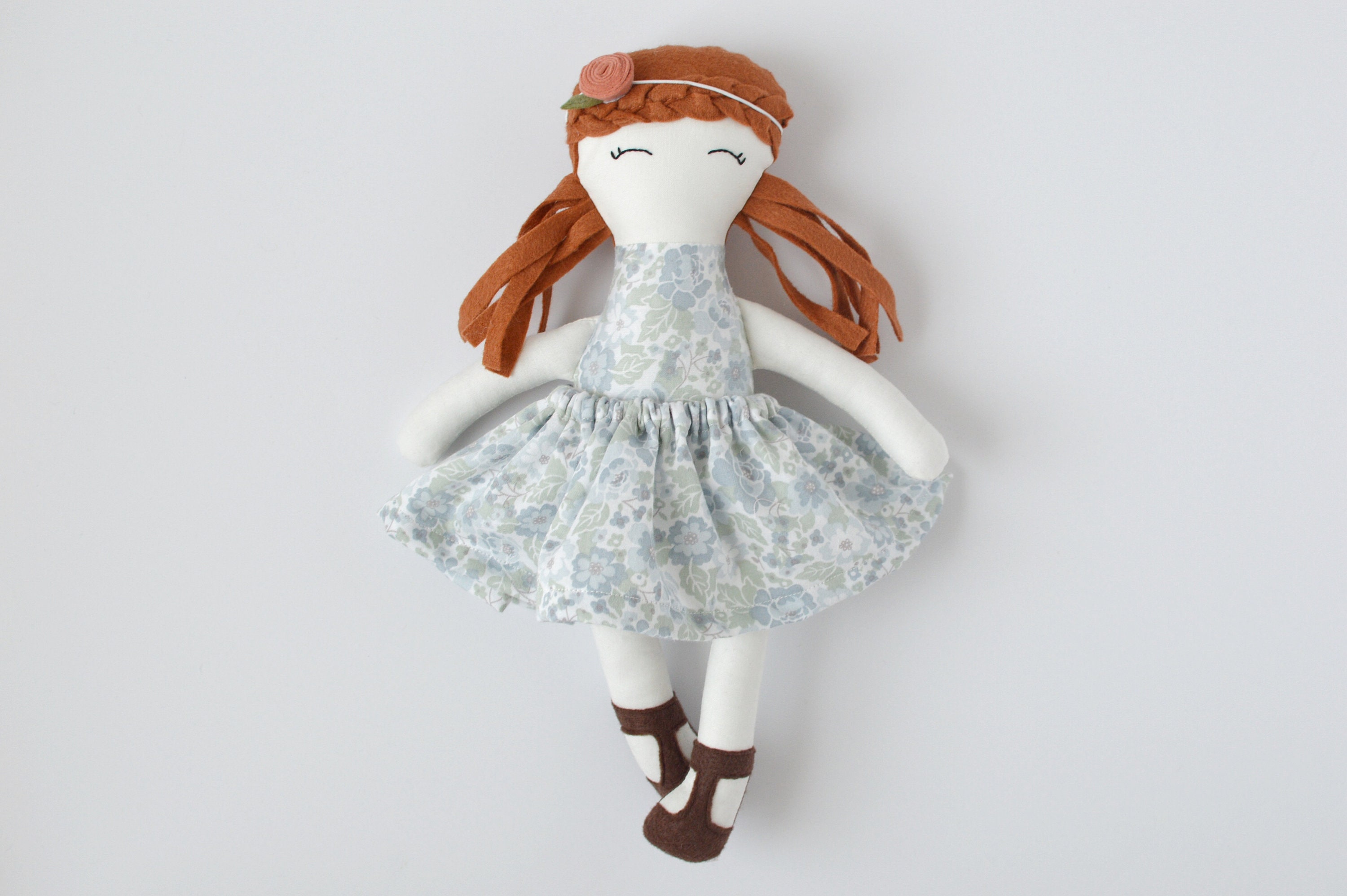 Red hair cloth doll vintage personalized cloth doll fabric | Etsy