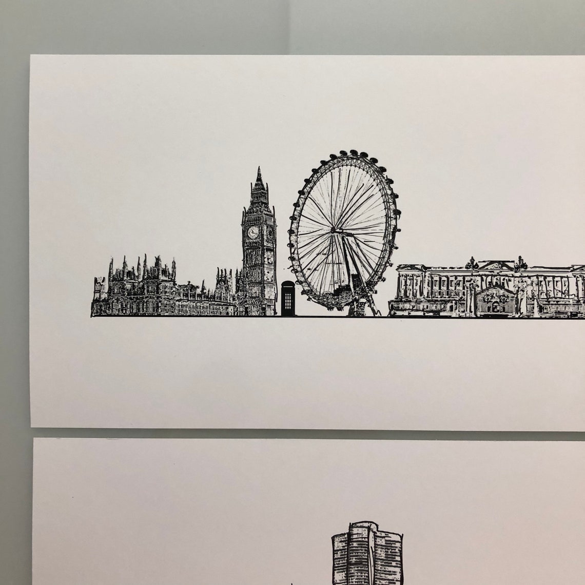 Custom Skyline|signed Commissioned Skyline of Landmarks|create Your Own ...