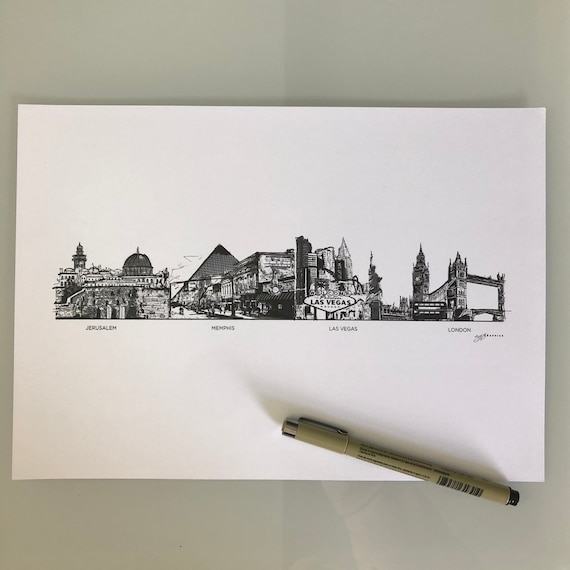 Custom Skyline Create Your Own Skyline for a City Country - Etsy